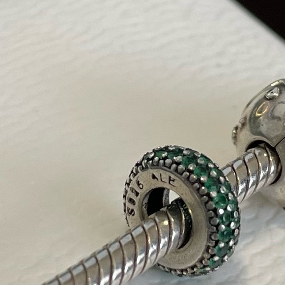 Pandora | Jewelry | Pandora Emerald Green Cz Spacer Charm Retired ...